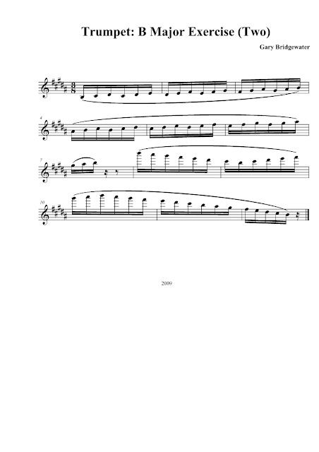 Trumpet: Trumpet: B Major Exercise (Two)